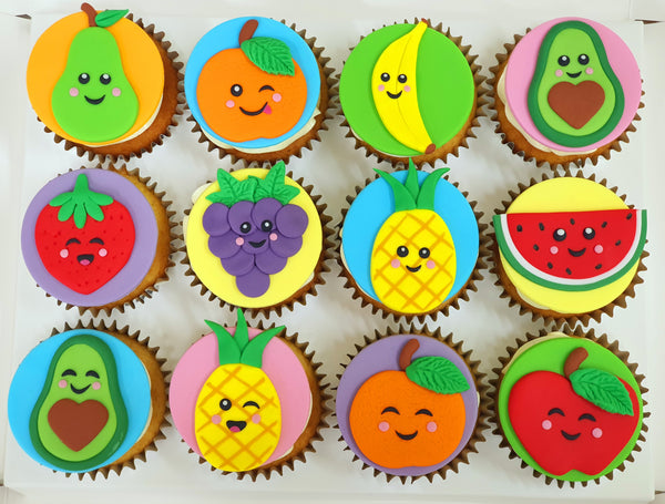 Fruit Themed Cupcakes (Box of 12) – Cuppacakes.com.sg Singapore