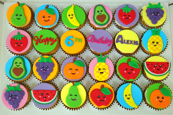 Fruit Themed Cupcakes (Box of 12) – Cuppacakes.com.sg Singapore