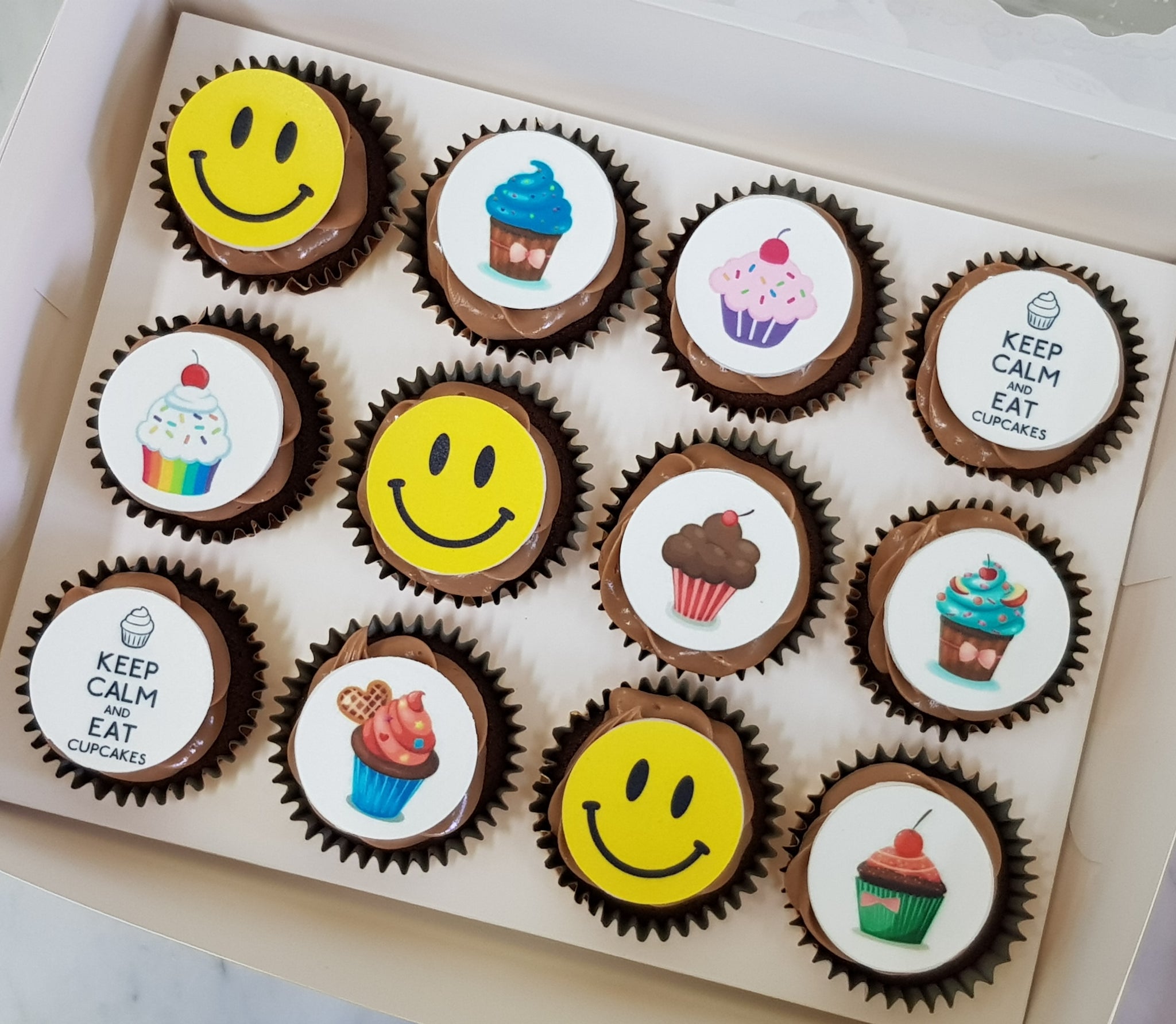 Edible Print Cupcakes (Box of 12) :: Birthday cake Singapore ...